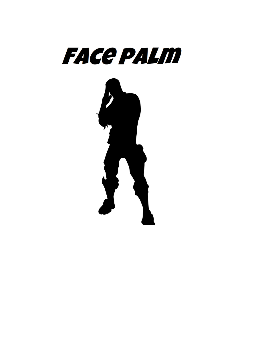 Fortnite | Emote "Face Palm" Digital DXF | PNG | SVG Files! – Claire B ...